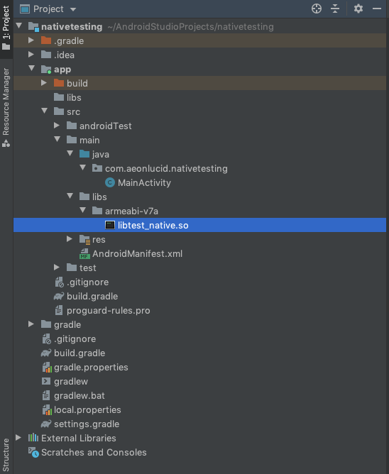 Use External Native Library For Android Core Research Team